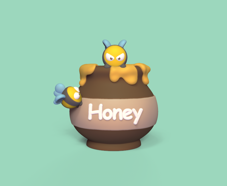 3D file Honey Pot 🍯・3D printable model to download・Cults