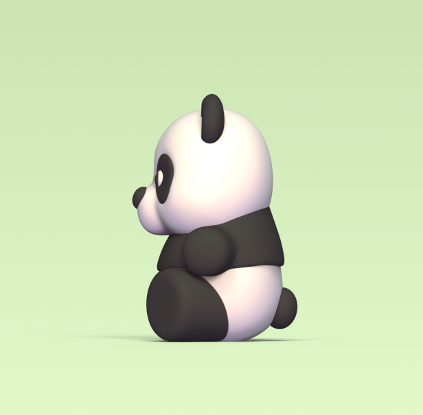 3D file Cute Round Panda 🐼・3D printing idea to download・Cults