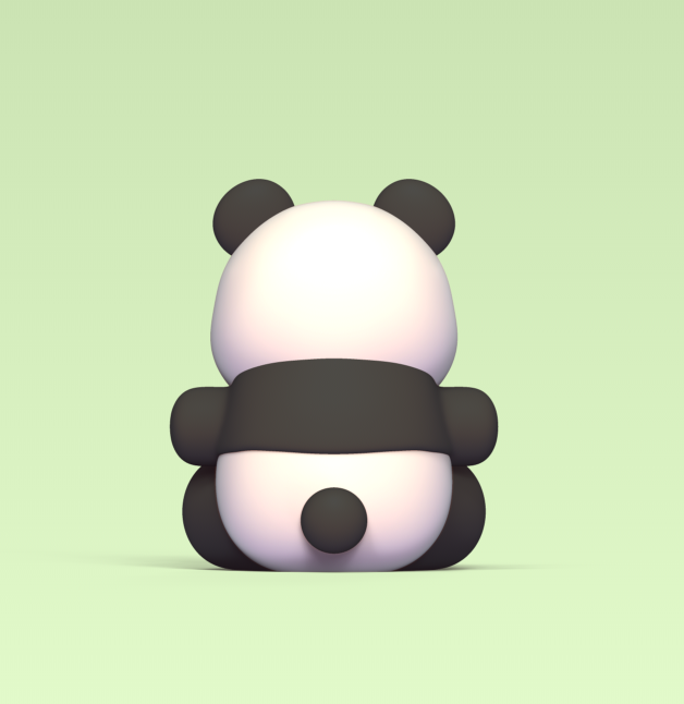 3D file Cute Round Panda 🐼・3D printing idea to download・Cults