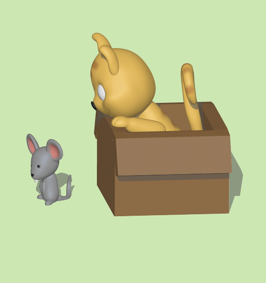 3D file Cat and mouse・3D printing template to download・Cults