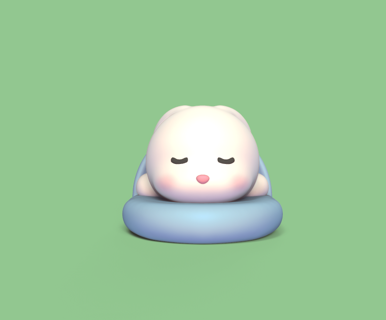 3D file Bunny Sleeping in the Slippers・Design to download and 3D print ...