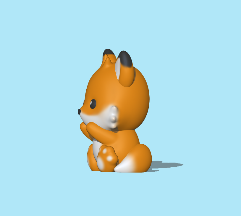 3D file Cute Fox・3D printable model to download・Cults