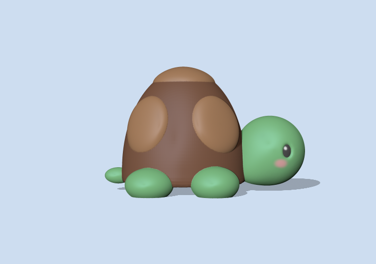 3D file Cute Little Turtle・3D print object to download・Cults