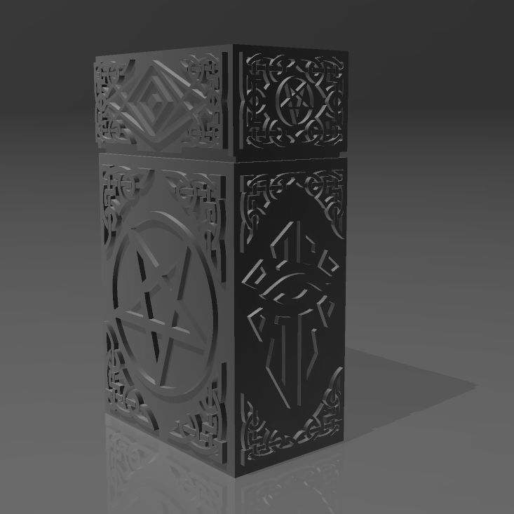 STL file CARD BOX - WITCHCRAFT // TAROT V3 📦・3D printer design to ...