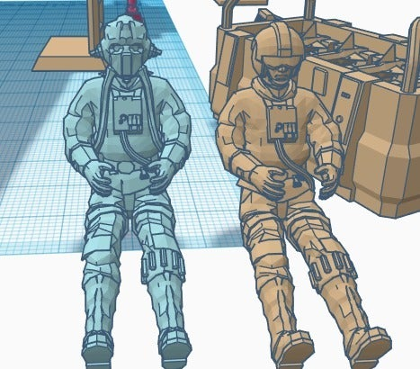 STL-Datei Rebel Z95 Pilots - Human and Tognath (Star Wars Legion scale ...