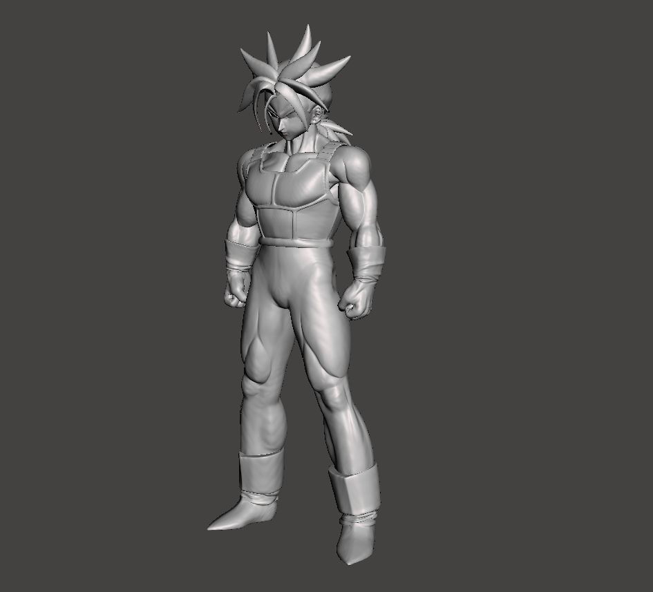 Файл STL Future Trunks SSJ (Tie hair) 3D Model・Дизайн для загрузки и 3D ...