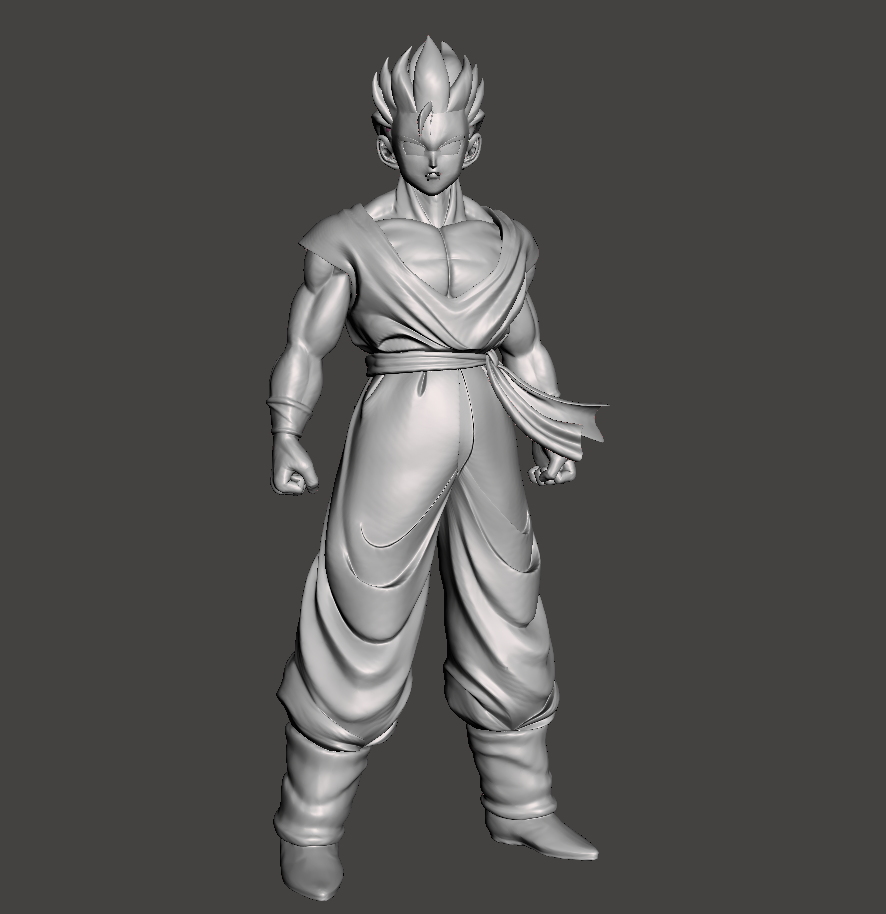 STL file Son Gohan Adult blue gi 3D Model・3D printer model to download ...