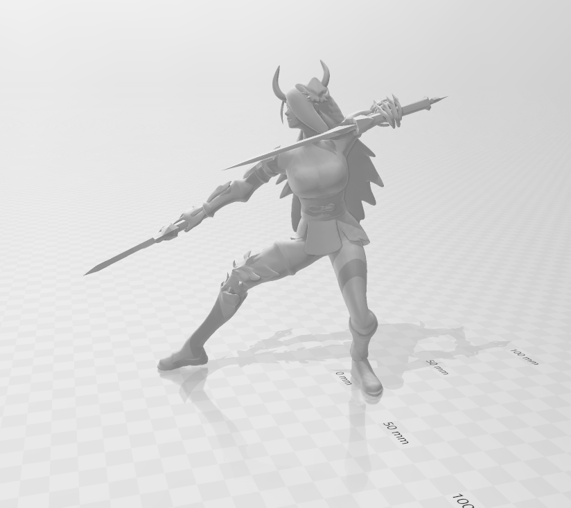 Download STL file Samira + Weapon League of Legends • 3D print model ...
