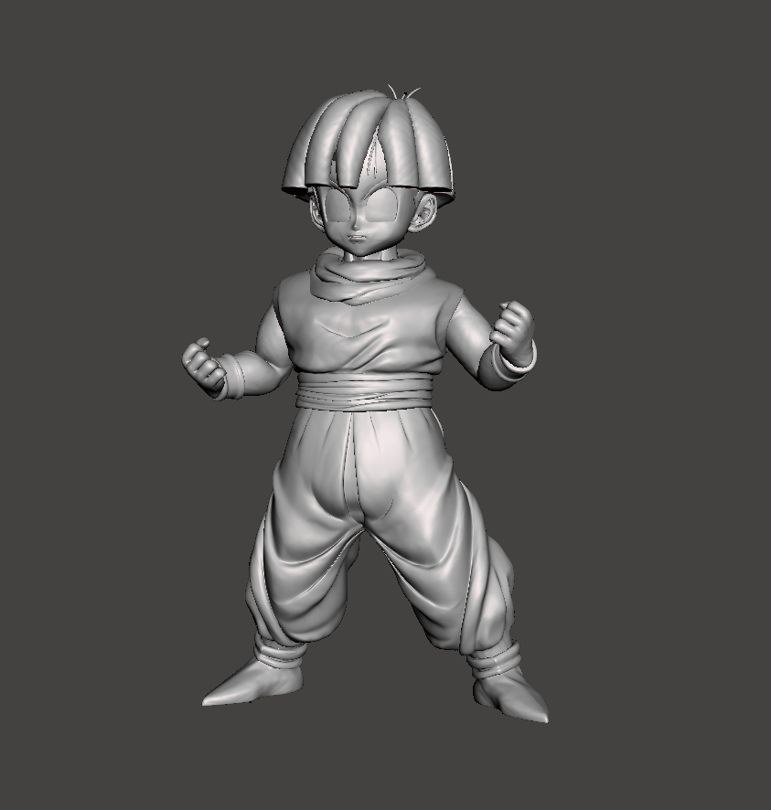 STL file Kid Gohan (Short hair) 3D Model・3D printing design to download ...