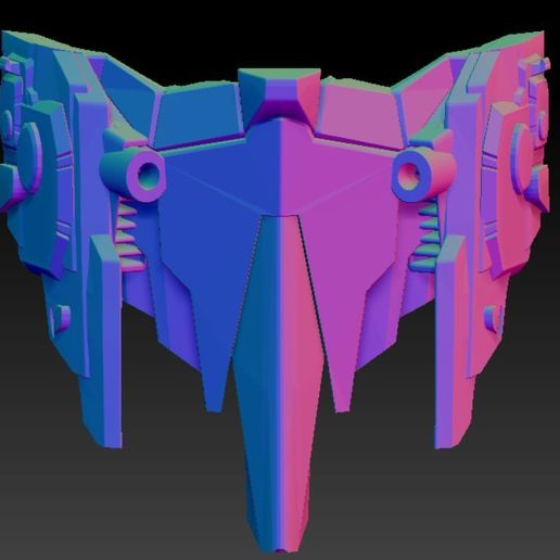 Download 3D printing templates Fan Art Gundam Style Face Mask ・ Cults