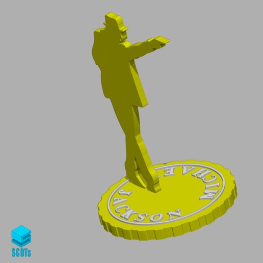 Download OBJ file Michael Jackson game board token • 3D printing design ...