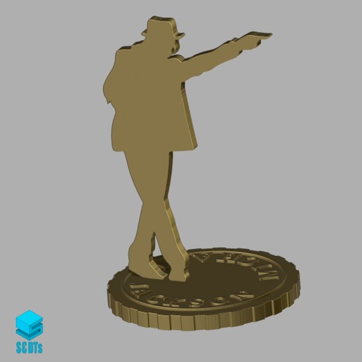 Download OBJ file Michael Jackson game board token • 3D printing design ...