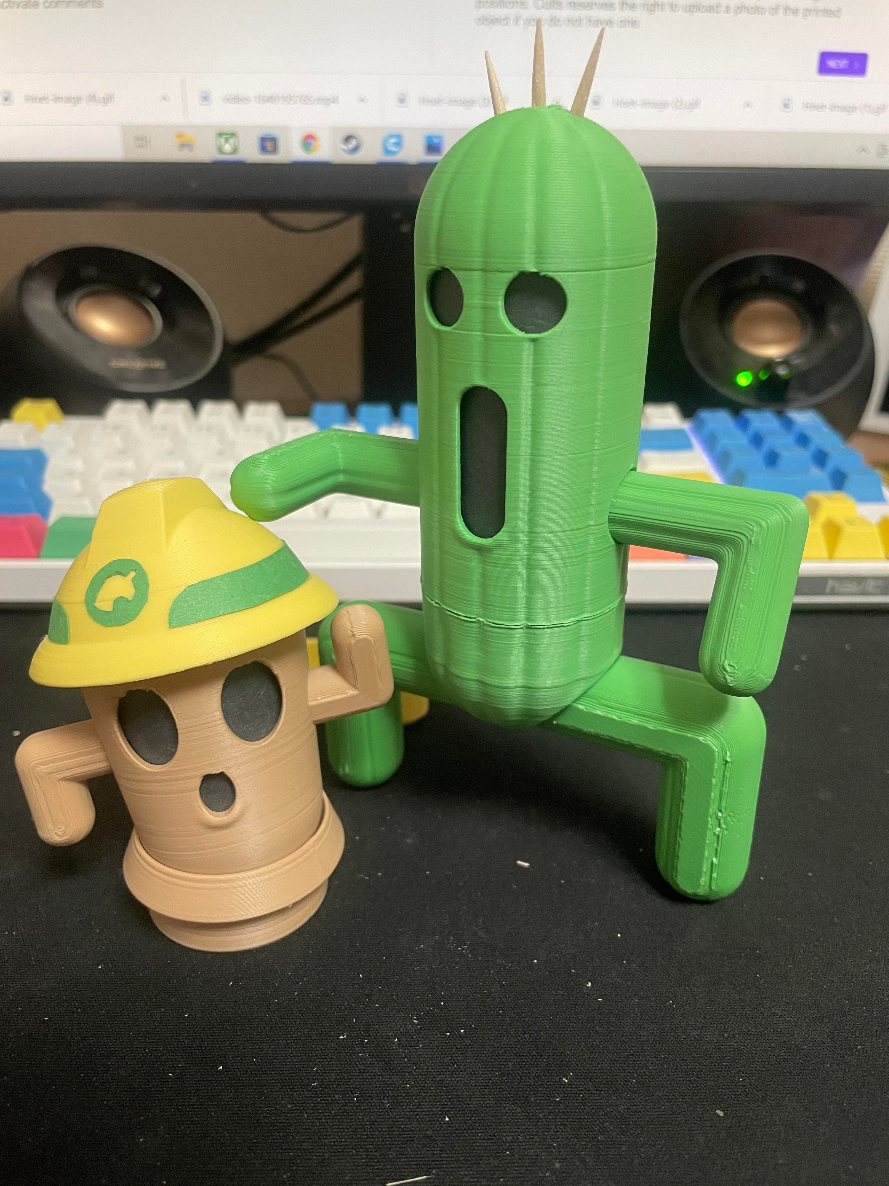STL file Cactuar with poseable limbs!・3D printing design to download・Cults
