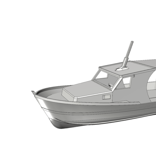 Download STL file boat italian cabinate fishing boat • 3D printing ...