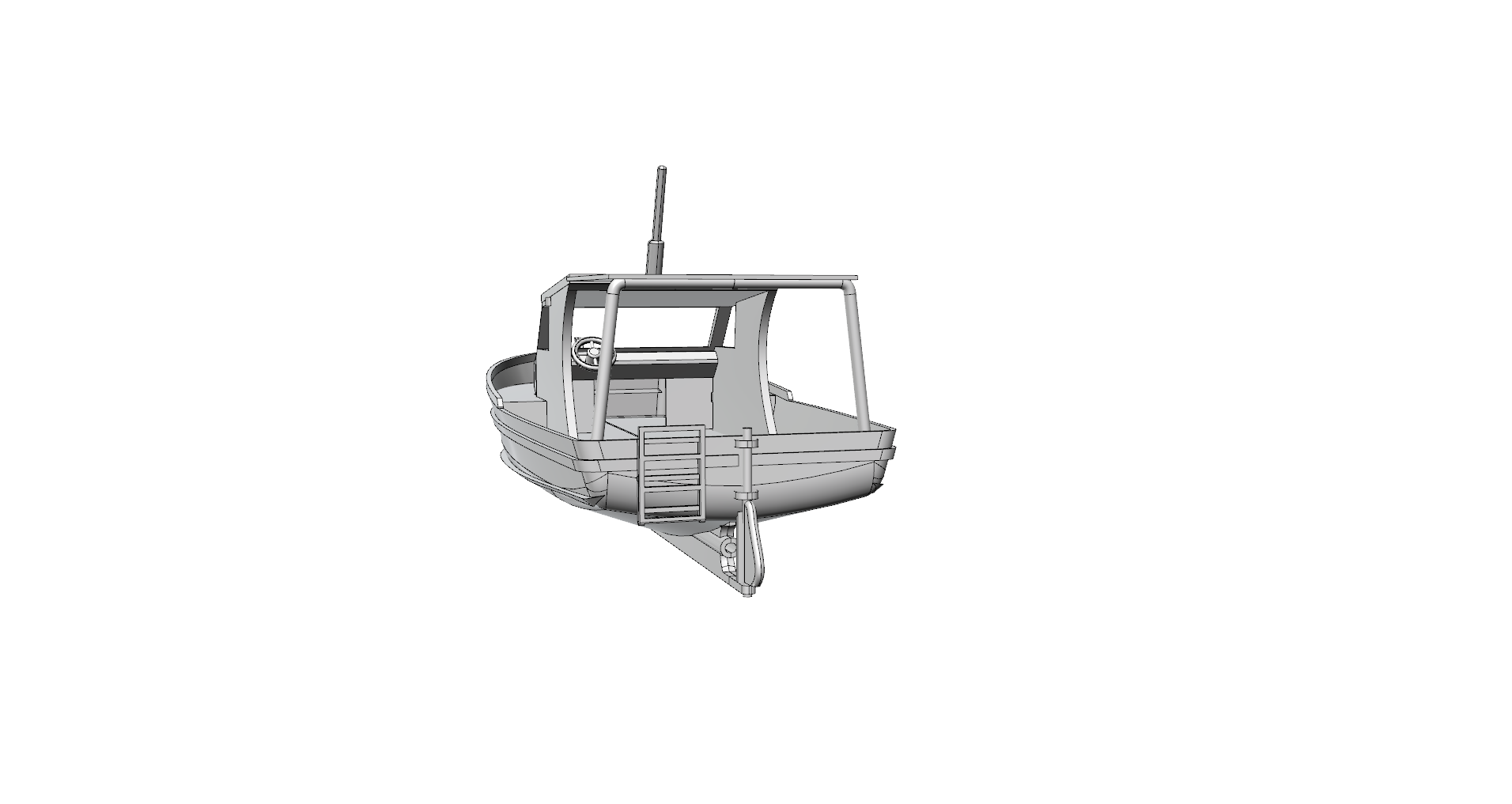 STL-Datei boat italian cabinate fishing boat・3D-druckbares Design zum ...