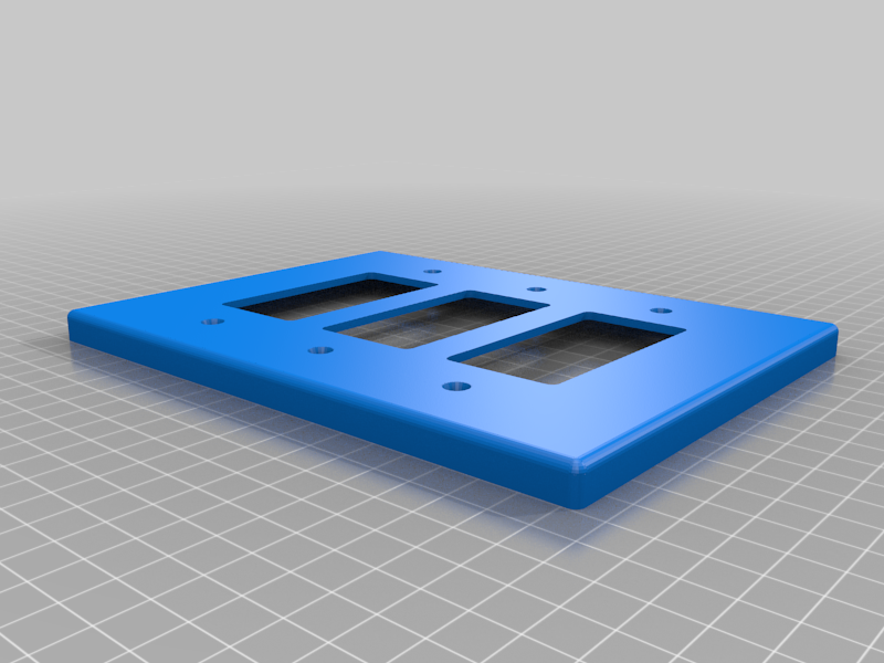 Free 3D file 3 Gang - Offset Wall Plate・3D printable model to download ...