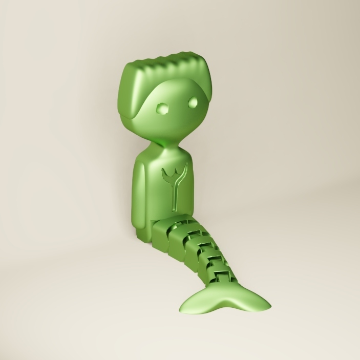 STL file Merboy (print in place) 🧜‍♀️・3D printer design to download・Cults