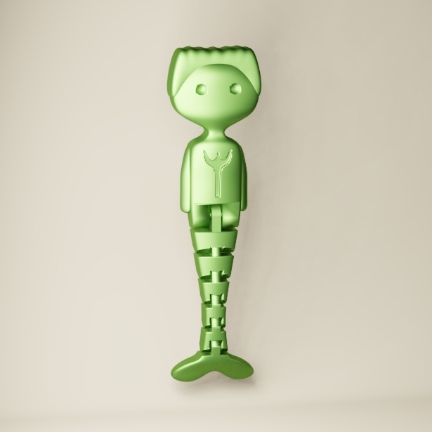 STL file Merboy (print in place) 🧜‍♀️・3D printer design to download・Cults