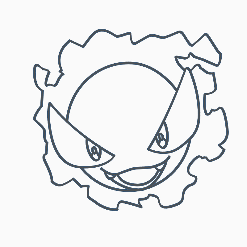 STL file Gastly Cookie Cutter Pokemon Anime Chibi 🍪・3D printable design ...