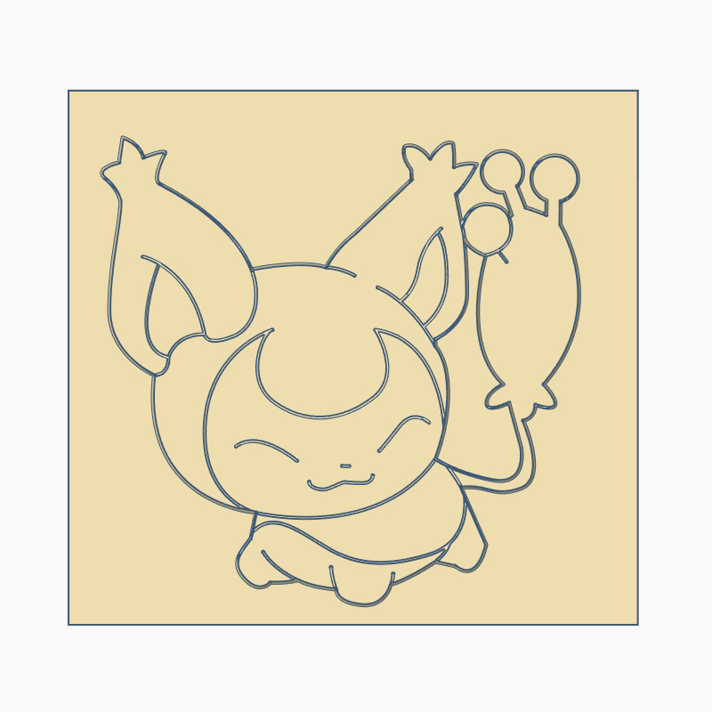STL file Skitty Cookie Cutter Pokemon Anime Chibi・3D printable design ...