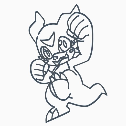 Descargar archivo STL Veemon Digimon Chibi Anime Cookie Cutter • Plan ...