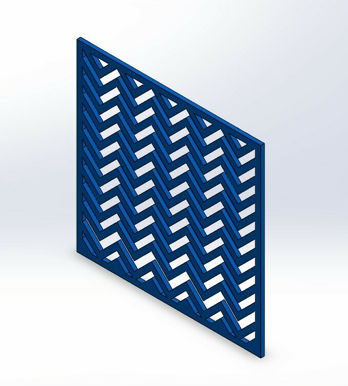 STL file Triangular Pattern-2 (For various use) 🟪・Model to download and ...