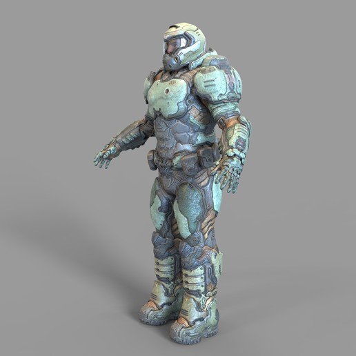 Doom Slayer Doomguy Wearable Armor 3d Model Etsy