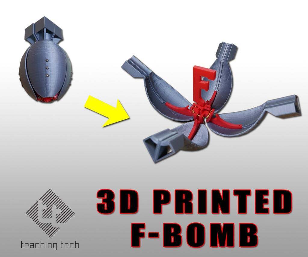 Free STL file 3D printed F bomb 💣・3D printable design to download・Cults