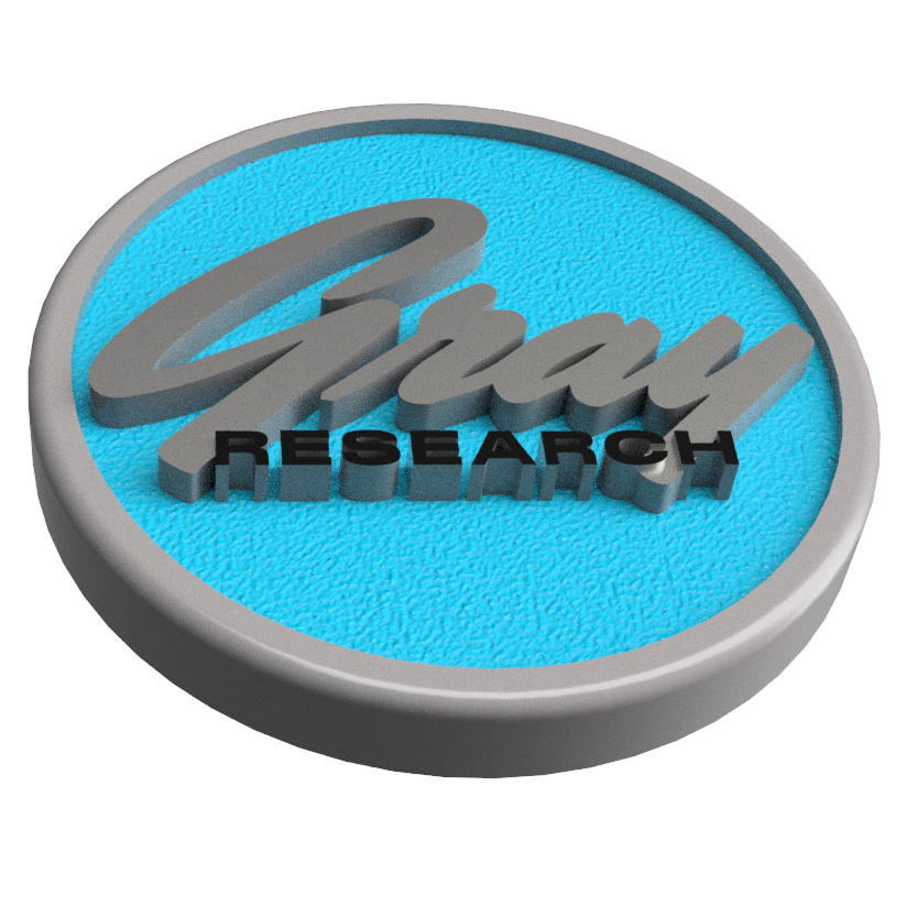 Archivo STL Gray Research 108 Tonearm logo badge 📛・Modelo para ...