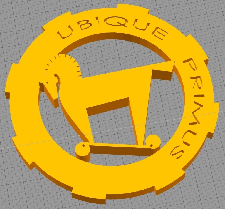 STL file UBIQUE PRIMUS Badge・3D printable model to download・Cults