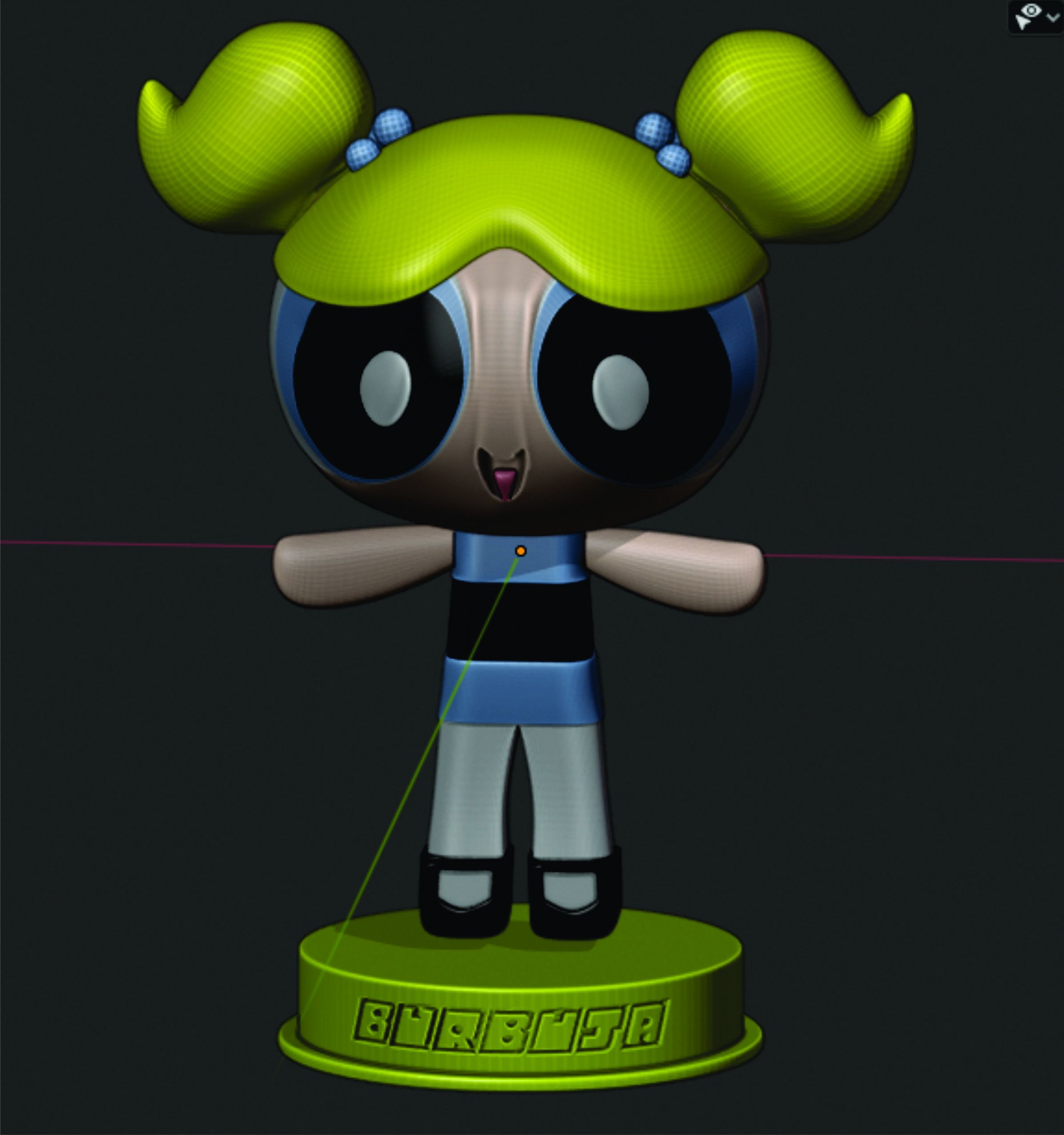 STL file The powerpuff girls_Bubble_fant_art・3D printing model to ...