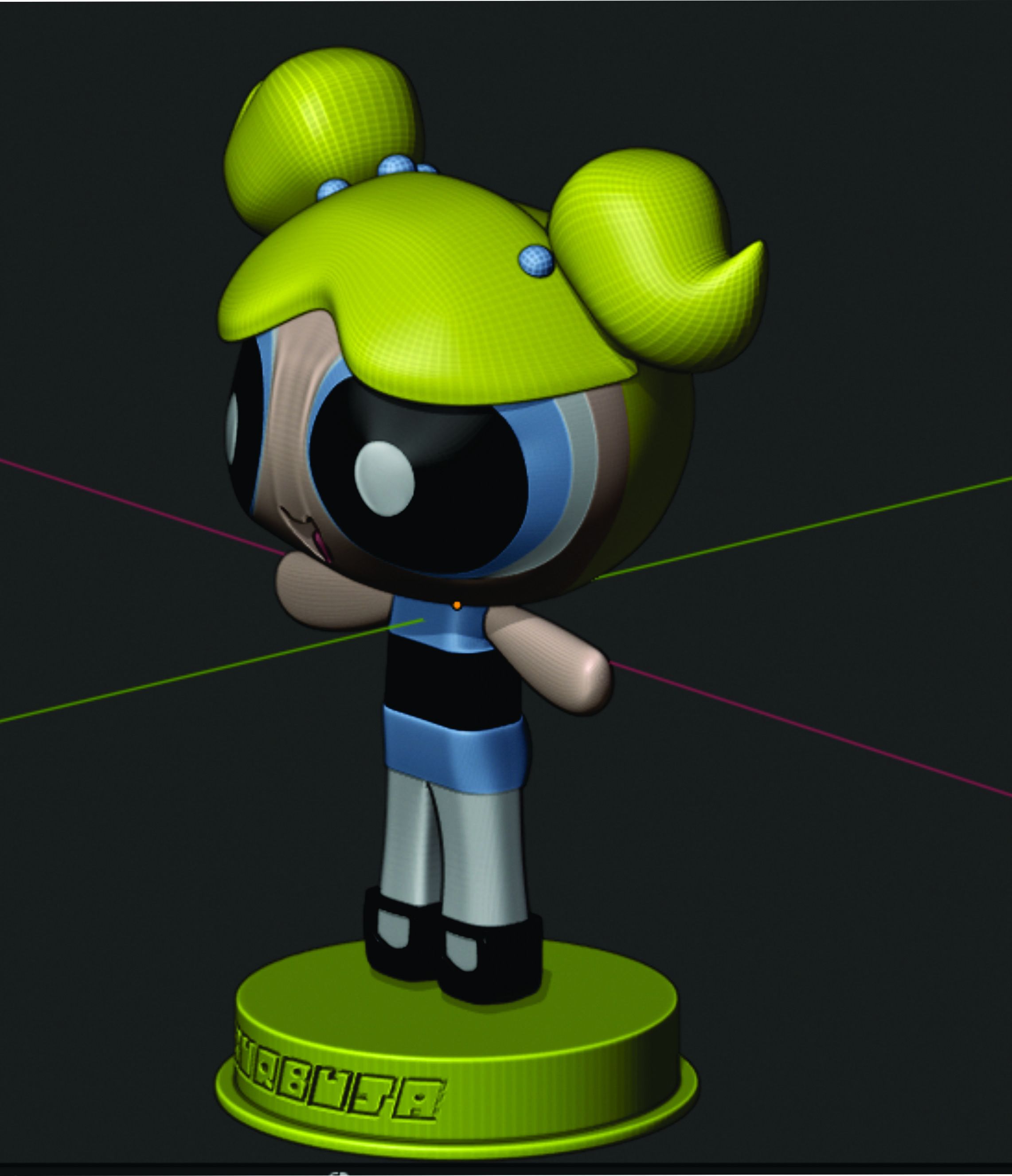 STL file The powerpuff girls_Bubble_fant_art・3D printing model to ...