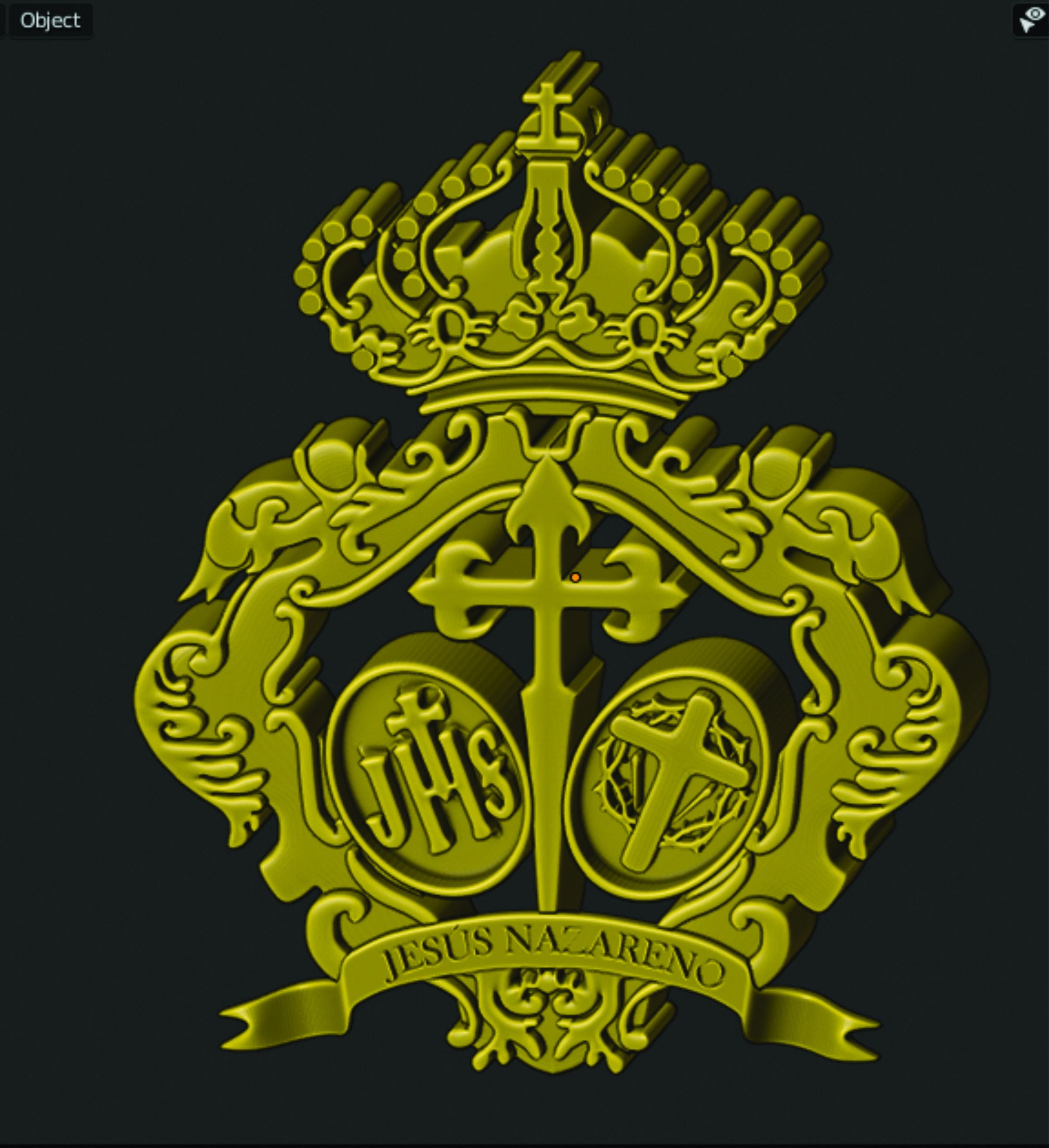 Free STL file Religious key ring Jesus the Nazarene Shield・3D printing ...