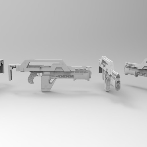 Download STL file M41A Press Aliens Rifle • 3D printer design ・ Cults