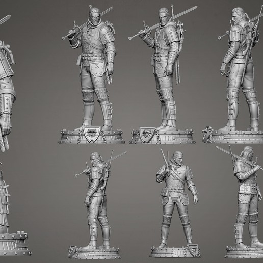 Download STL file Geralt Witcher 2 MODELS 1 PRICE • 3D print object ・ Cults