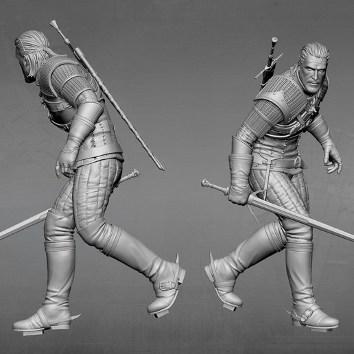 Download STL file Geralt Witcher 2 MODELS 1 PRICE • 3D print object ・ Cults