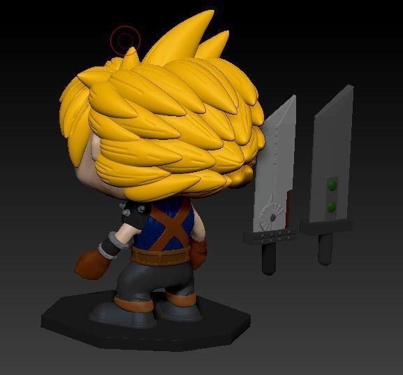 STL file fan art only funko pop cloud strife for fan art only・3D ...