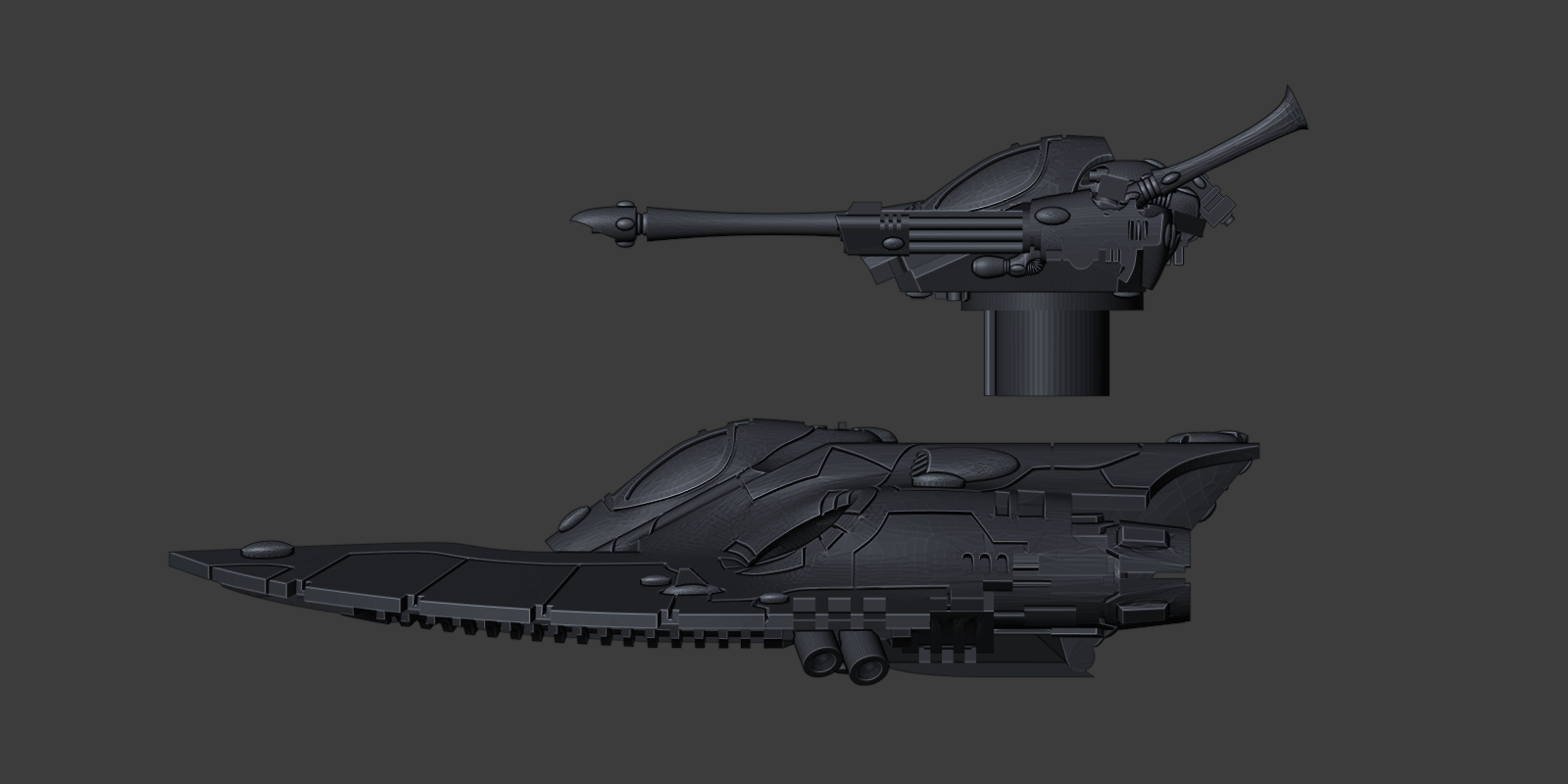 Бесплатный 3D файл Tiny Space Elves - Hover Tank 🛰・Шаблон для 3D-печати ...