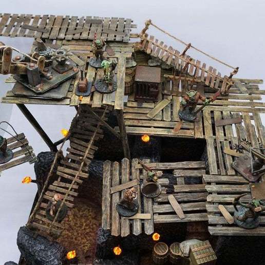 Download free STL file wooden Platform skeleton for tabletop games and ...