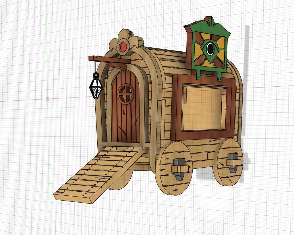Free STL file Gipsy Wagon 28 mm (Darkest Dungeon tribute) for 3D ...