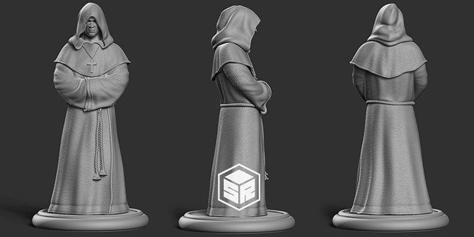 3D file Monk ⛪️・3D printable model to download・Cults