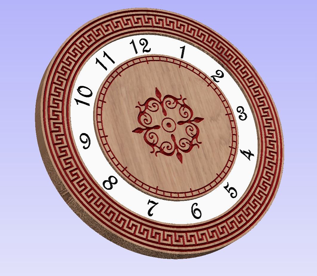 3D file Wall Clock 1 CNC Model 3D model・3D printable model to download ...