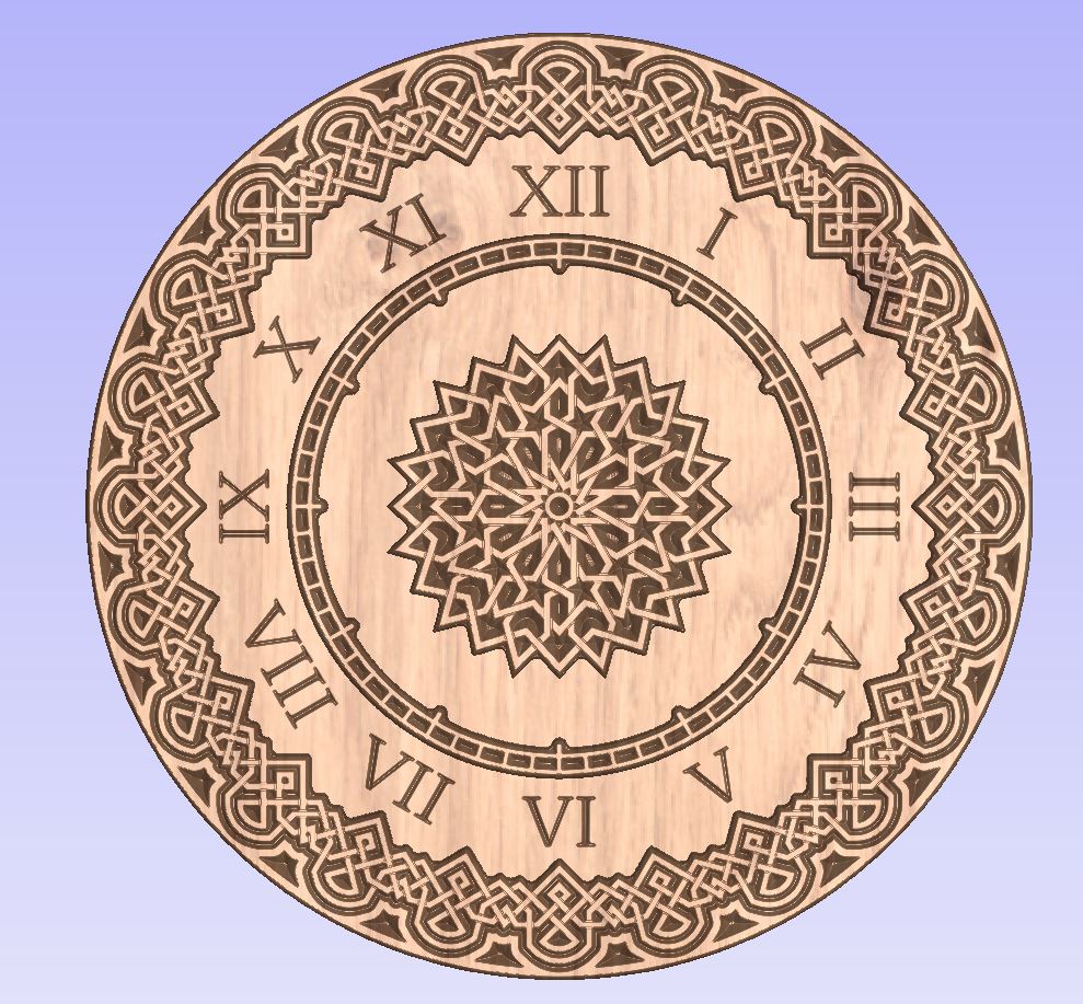 3D file Wall Clock 3 - Files for CNC svg dxf eps ai pdf 3D model・Model ...