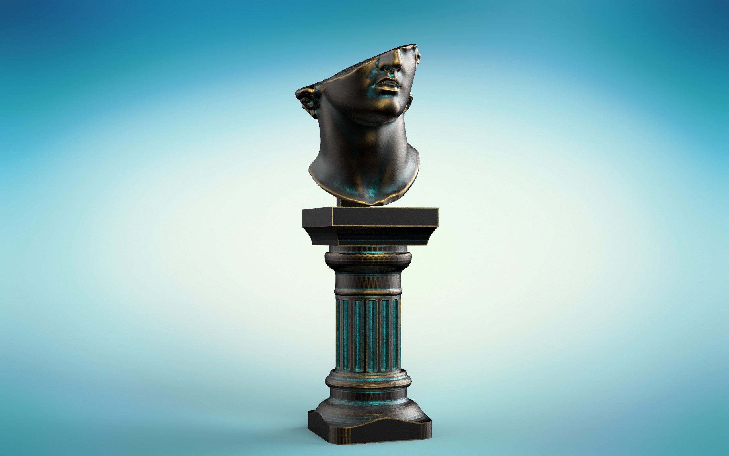 Descargar archivo 3D gratis Cabeza colosal fragmentada de un joven ...