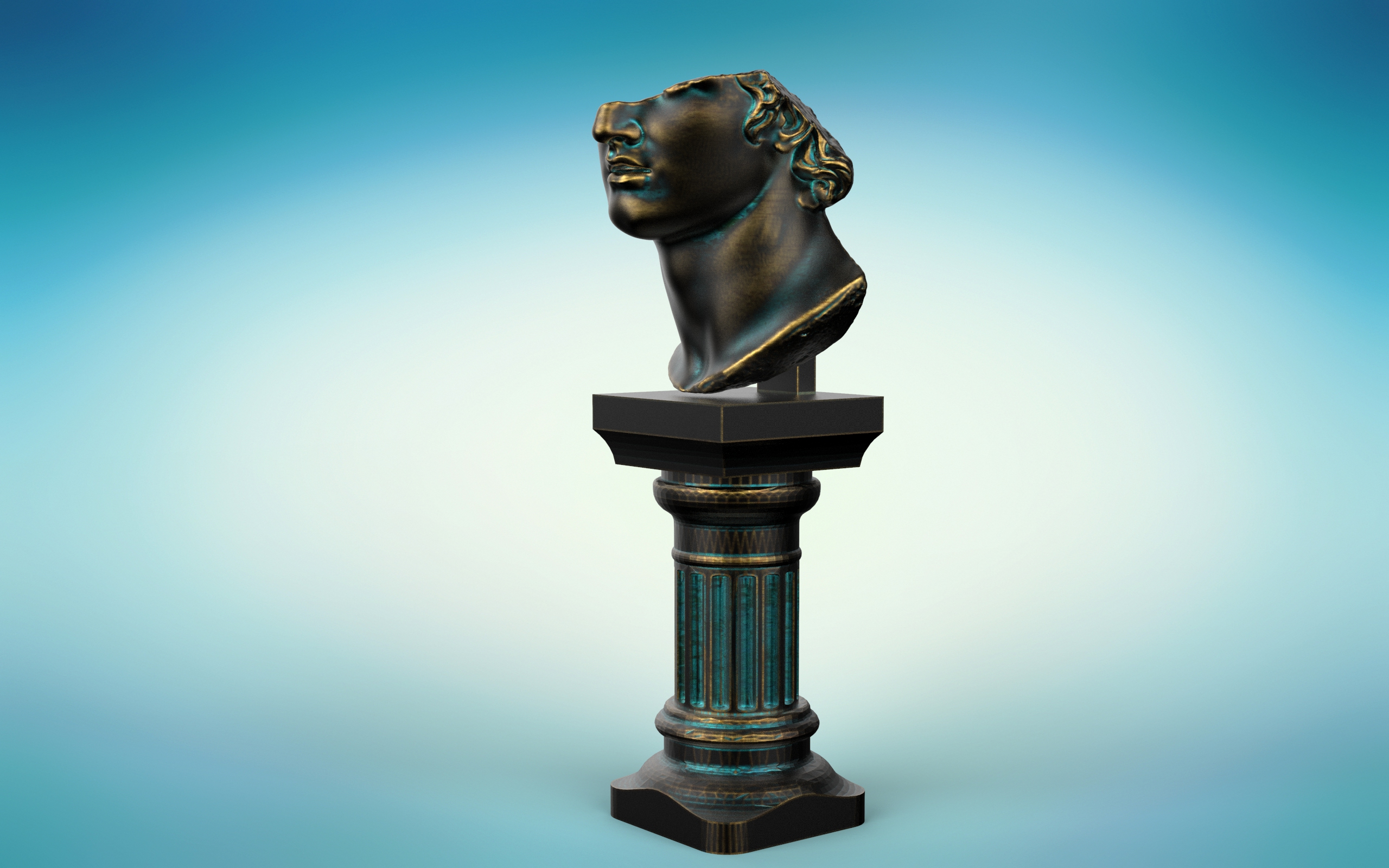 Descargar archivo 3D gratis Cabeza colosal fragmentada de un joven ...