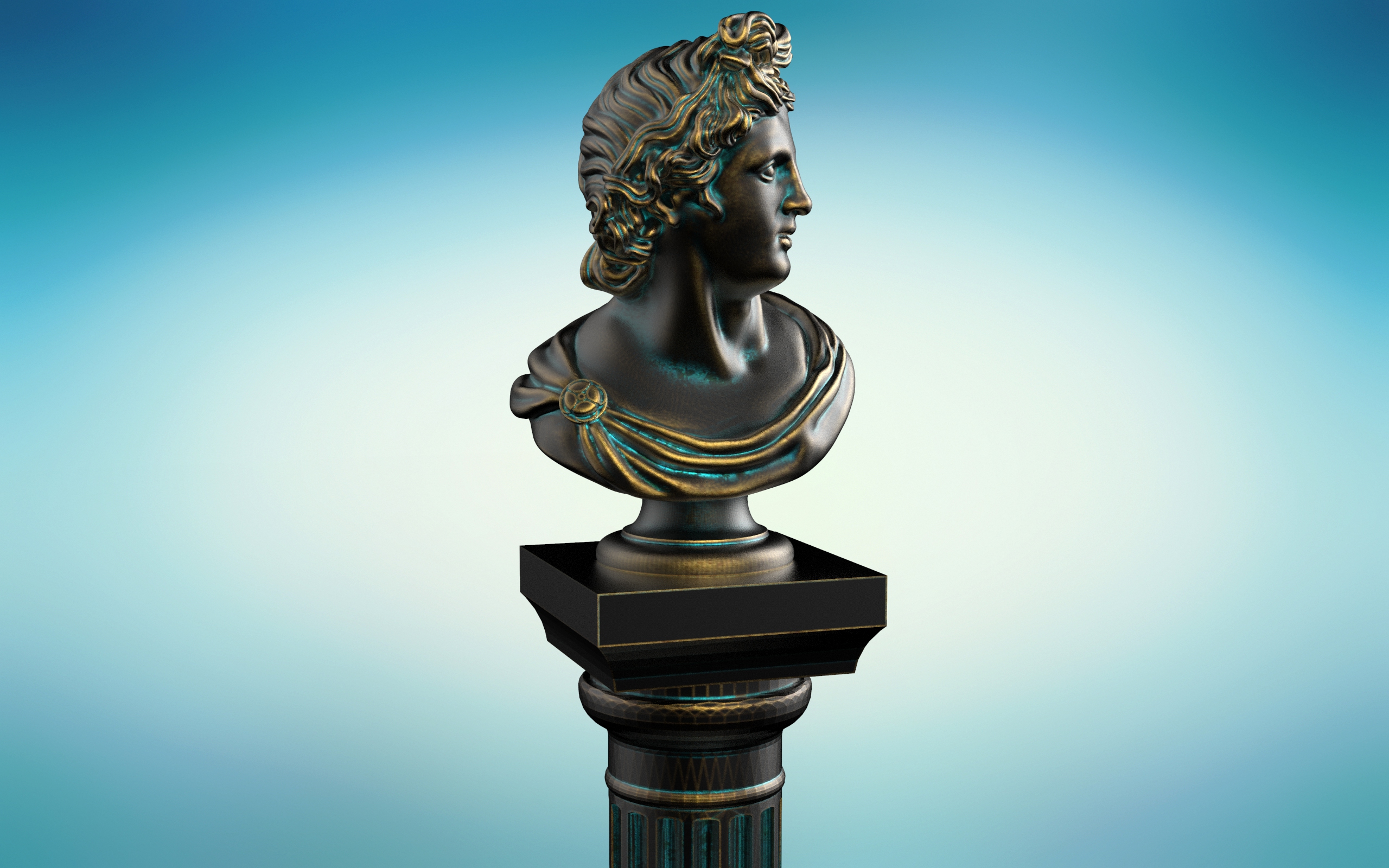 Free STL file Bust of the Apollo Belvedere・Design to download and 3D ...