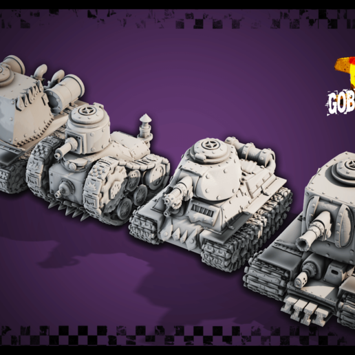 Download STL file Goblin revolution mini tanks • Model to 3D print ・ Cults