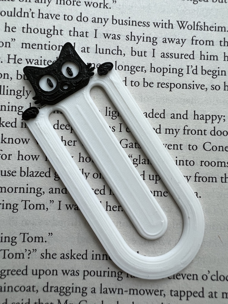 Free 3D file Peeking Cat Bookmark Remix・3D print design to download・Cults