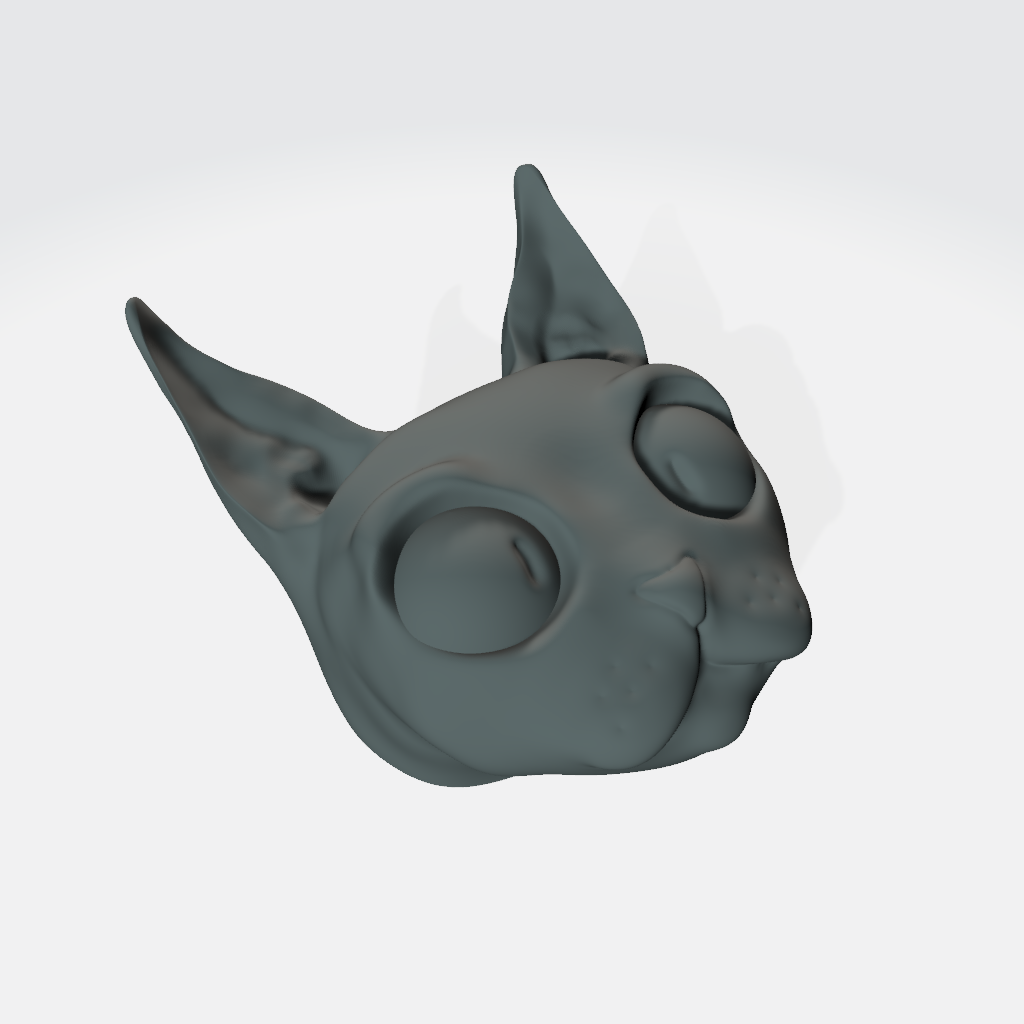 STL file Cat head・3D printable model to download・Cults