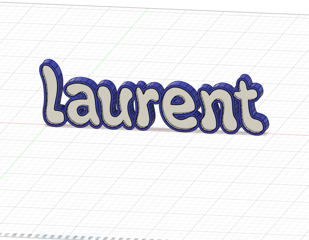STL file LAMP LUMINOUS NAME LAURENT 🔦・3D printing design to download・Cults